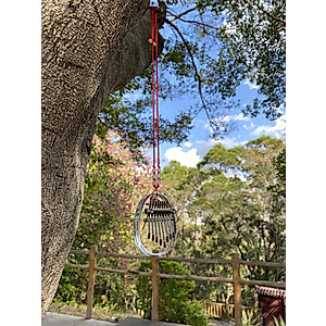 SLDHR Mini 8 Keys Kalimba Thumb Piano, Portable Marimba Music Thumb Piano Pendant with Lanyard, A Unique Gift for Children, Adults and Beginners (Oval) B12-1