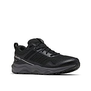 Columbia Men's Plateau Waterproof Hiking Shoe, Black/Steam, 10 Wide