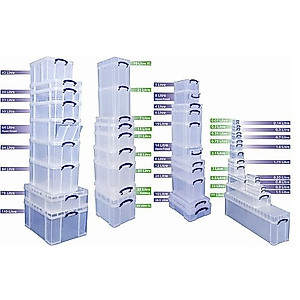 Really Useful Boxes 0.2 Litre Rectangle Really Useful Box Clear
