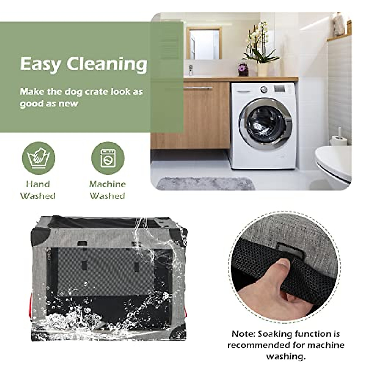 Giantex Folding Dog Soft Crate - Collapsible Pet Carry Case with 3 Mesh Doors, Removable Pad, Metal Frame, Washable Fabric, Portable Dog Kennel for Indoor Outdoor (Medium: 26" L x 18" W x 18" H)