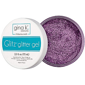 Gina K Designs - Glitz Glitter Gel - Iridescent and Lovely Lavender with Spatula - 3 Items