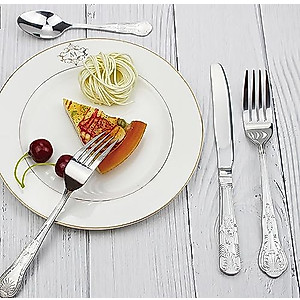 Luxury Silverware Set Cutlery Utensil Flatware Food-Grade 8/10 Stainless Steel Home Restaurant Small Business,Mirror Finish Tableware 20 Piece Service for 4