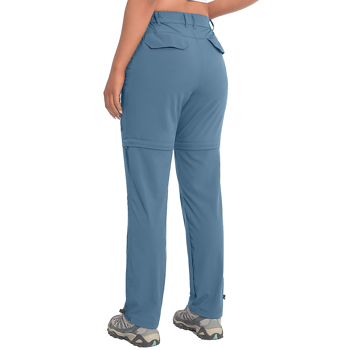 Little Donkey Andy Women's Convertible Zip Off Pants Quick Dry Stretch Hiking Travel Camping Pants Slate XXL