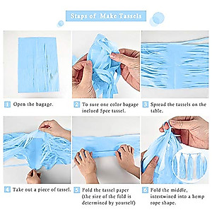 Binpeng Tissue Paper Tassel DIY Hanging paper decorations Party Garland Decor for Party Decorations Wedding,Festival,Baby Shower Decoration 35c m20PCS