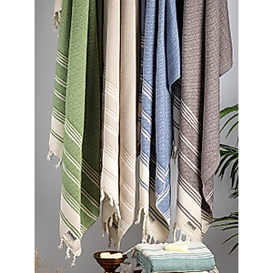 DEMMEX Oversized Turkish Bath Towel - 100% Organic Cotton, Ultra Soft, Quick-Drying, Lightweight Peshtemal, Prewashed, Diamond Weave, Oeko-TEX Certified, 71x36, Luxury Bathroom and Spa Towel, White