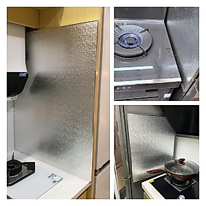 LSCAILIAO Heat Shield Board - Aluminum Heat Shield Mat for Grill, Stove, Oven and Refrigerator,60x60cm