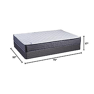 Nutan 8-Inch Gentle Firm Supportive Yet Remarkebly Comfortable Innerspring Mattress and 8" Wood Box Spring/Foundation Set, Full