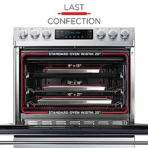 Last Confection 6 Cookie Baking Sheets 15" x 21" - Rimmed Aluminum Jelly Roll Trays - Three-Quarter Sheet Pans