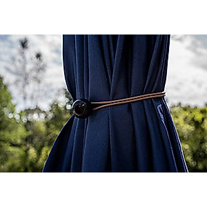 SGT KNOTS Patio Umbrella Bungee Strap Cord with Ball - Long Lasting, Highly Flexible & Durable Umbrella Tie (2 Pack, Tan)