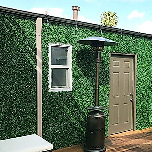 Topeakmart Artificial Boxwood Panels with Little White Flowers, Boxwood Greenery, Privacy Hedge Screen UV Protected for Home Garden Office Patio Wedding Parties Indoor Outdoor Wall Decor 20x20 6PCS