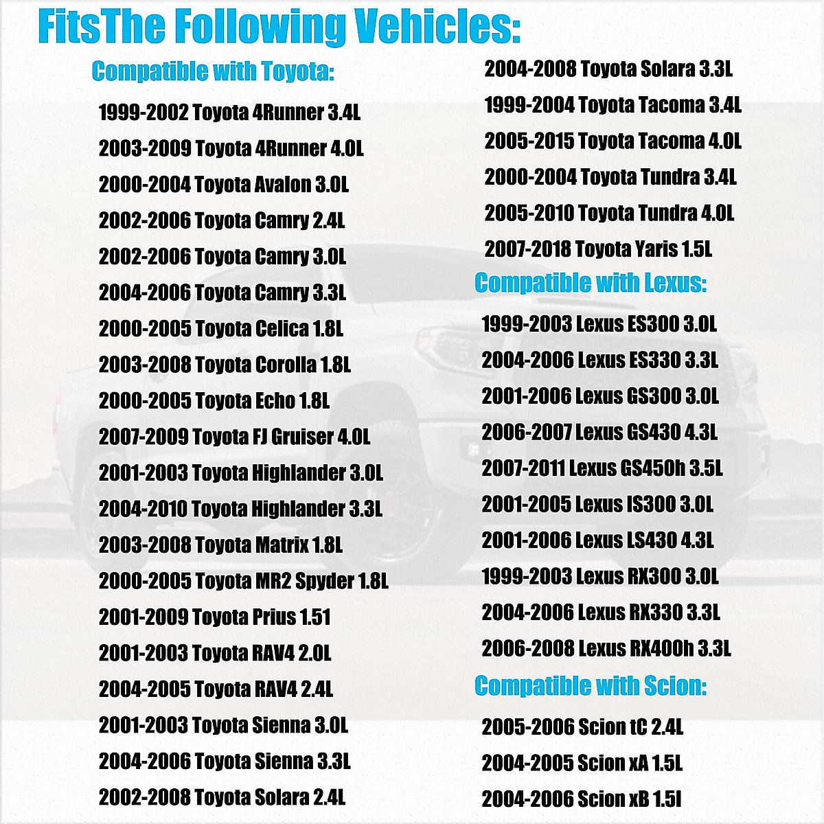 OYEAUTO Mass Air Flow Sensor 22204-22010 Compatible With Toyota 02-06 Camry 03-08 Corolla 01-10 Highlander 00-07 4Runner 99-10 Tacoma 3.4L 4.0L 01-05 RAV4 Lexus ES300/RX300 3.0L