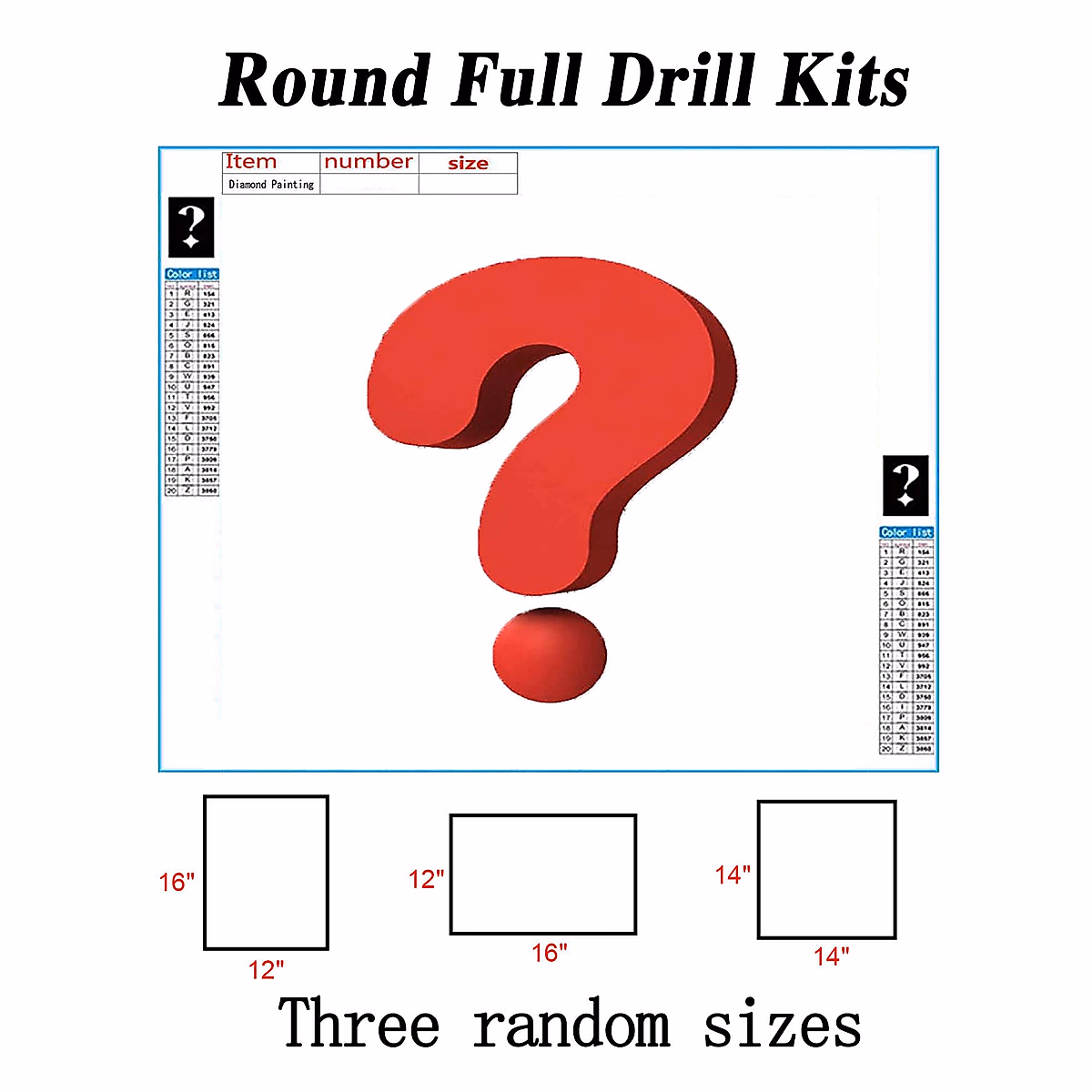 Haocy Mystery Diamond Painting Kit, Random Diamond Art Kit for Adults, 5D Paint with Diamond Full Drill for Gift, Wall Dcor