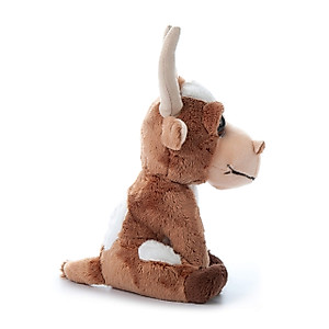 The Petting Zoo Longhorn Stuffed Animal, Gifts for Kids, Bright Eye Zoo Animals, Longhorn Plush Toy 7 inches