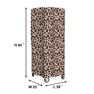 Pan Rack Cover Heavy-Duty Waterproof Bakery Single Rack Cover- 28"L x 23"W x 64"H (Flower)