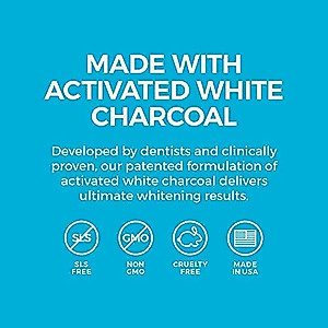 White Birch Activated White Charcoal Whitening Toothpaste- Professional Teeth Whitening Charcoal - Natural & Fluoride Free Oral Care (White Charcoal Toothpaste)