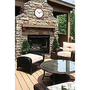 Poolmaster 52542 16-Inch Indoor or Outdoor Contemporary Clock, Bronze