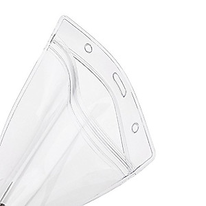 YEJI 12Pcs (6x4" Extra Large) Clear Transparent Extra Large Badge Holders Heavy Duty ID Card Badge Holder for ID Card Name Tag Passport ID, Cash, Plane Ticket Credit Card Receipts