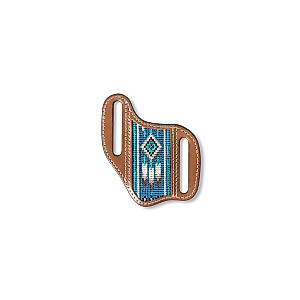 Ariat Pancake Style Southwest Inlay Knife Sheath, Brown