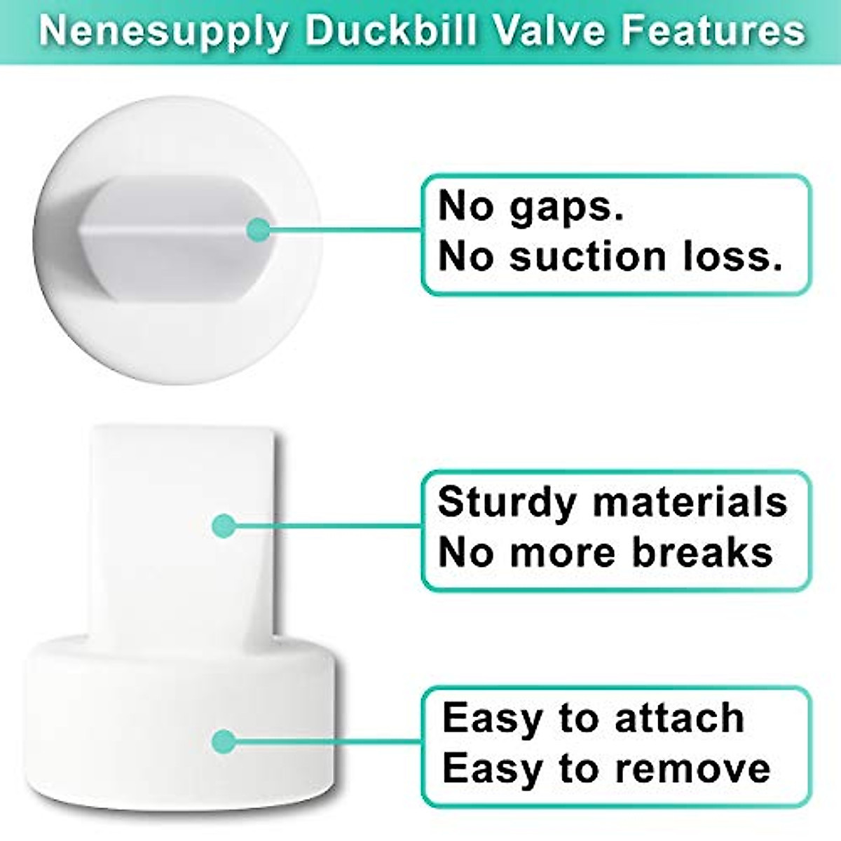 Nenesupply Duckbill Valves Compatible with Ameda MYA and Ameda MYA Pro Breastpumps. Replacement Kit for Ameda MYA and Ameda Pump Parts Replace Ameda Valves Compatible with Ameda Flange