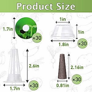 Ruzzut 120PCS Seed Pods Kit for Hydroponic Growing System,Hydroponics Garden Accessories for AeroGarden,Grow Anything Kit with 30 Grow Sponges for Indoor&Outdoor Seed Starting Supplies