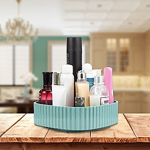 OMODDOS Lazy Susan Turntable for Cabinet，9.5" Plastic Lazy Susan Organizer，Turntable Organizer for Pantry, Countertop, Fridge, Living Room, Bathroom