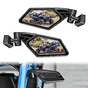 Nilight UTV Side Mirrors Aluminum X3 Rear View Mirror Upgraded 360 Degree Adjustment Compatible with 2016 2017 2018 2019 2020 2021 2022 2023 Can Am Maverick X3 Turbo R, 2 Years Warranty