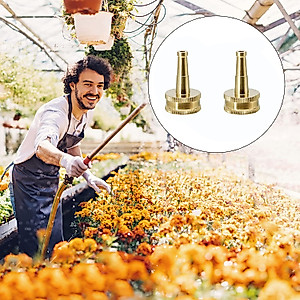 ANNICOO 2 Pack Solid Brass Jet Sweeper Jet Nozzle, Adjustable Heavy Duty Hose Nozzle for Cleaning Car Siding Driveway, 2 Inch 2