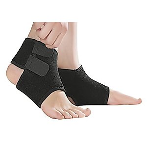 2 Pack Kids Child Adjustable Nonslip Ankle Tendon Compression Brace Sports Dance Foot Support Stabilizer Wraps Protector Guard for Injury Prevention & Protection for Sprains, Sore or Weak Ankles