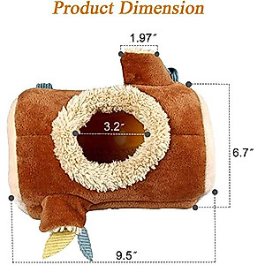 MQ Hamster Hammock Hamster Hanging Bed Hammock Toy Cage Accessories Warm Fleece Nest for Rodents Sugar Glider Guinea Pig (Brown)…