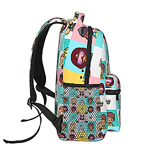 hgxim Backpack Pattern Lightweight Leisure Bag 3d Printing Large Capacity Pattern Leisure Bag Travel