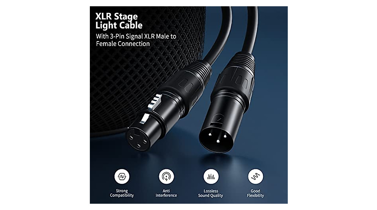 Neewer 10 in 1 XLR Cable Pack for Stage Lighting