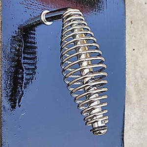 Gooyoou 5" Stainless Spring Handle with 1/2" Steel Rod for BBQ pits Trailers, Custom Metal Projects, Custom Built Grills, Smokers, Pits, Wood Stoves,cabinets