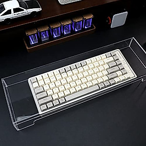 Cabilock Acrylic Keyboard Cover Desktop Keyboard Protector Keyboard Cover Anti- Cat Clear Keyboard Protector Computer Keyboard Mice Accessories (18.5x5.9x1.8 inch)