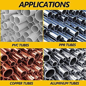 2 Pieces Inner-Outer Reamer Pipe and Tube Deburring Reamer Tubing Chamfer Tool for PVC PPR Copper Brass Aluminum Pipes (Red, Black)