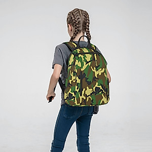 RIMENCH Lightweight Backpack For Basic Casual Daypack For Travel With Bottle Side Pockets (Army Camo Camouflage)