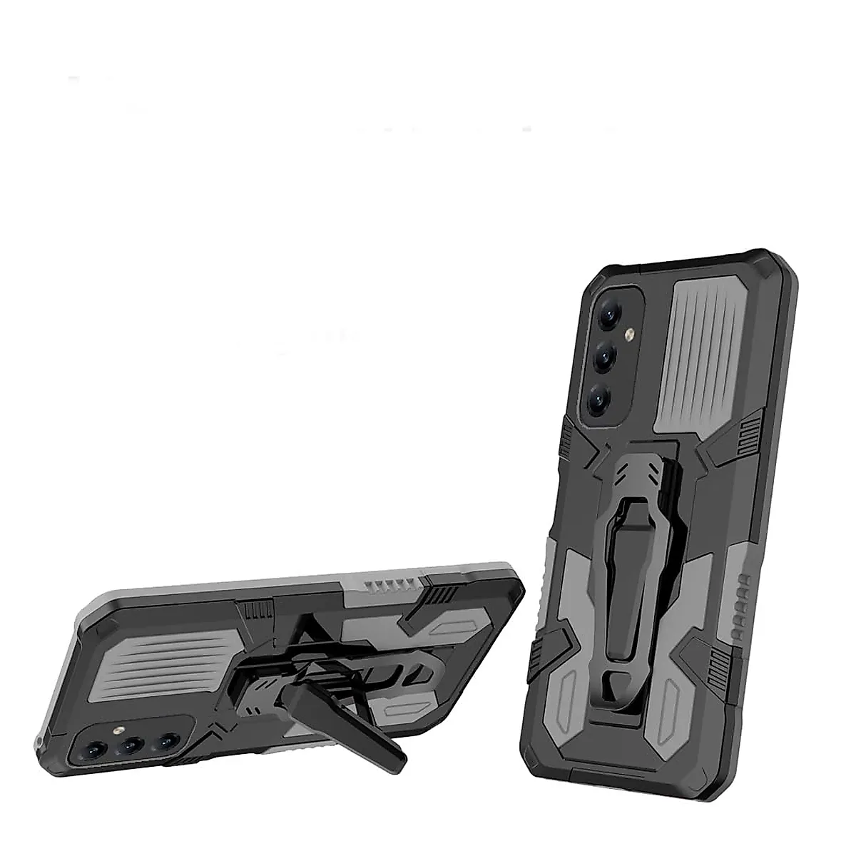 Compatible with Oppo Reno2 F Case,Built-in Kickstand Shockproof Protective Cover,Compatible with Oppo Reno2 F Case 2 in 1 Phone Case Cover Gray