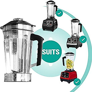 WantJoin Blender Cup ONLY for WantJoin 200D Ice Blenders,Spare pitcher for Mechanical blender and Digital display blender (Plastic)