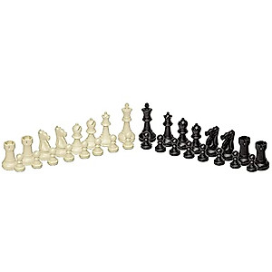 WE Games Tournament Roll Up Chess Board + Bobby Fischer Ultimate Tournament Staunton Chess Pieces