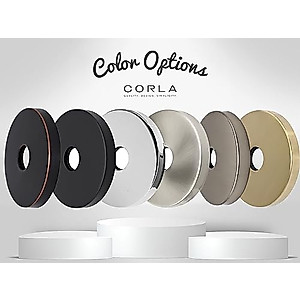 Corla Modern Shower Arm Flange 3.5” Extra Large | Universal Escutcheon Replacement Cover Plate (Matte Black)