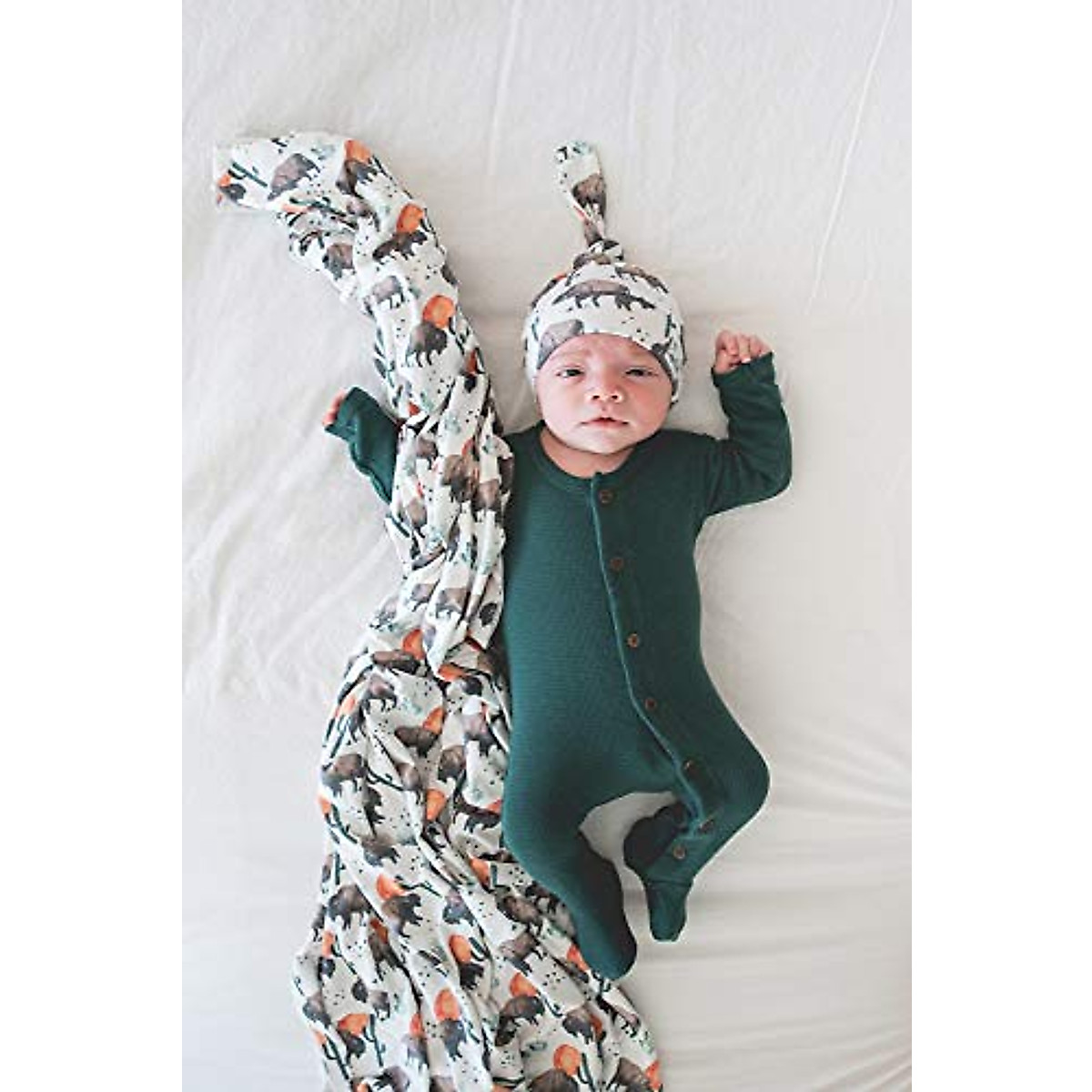 Copper Pearl Large Premium Knit Baby Swaddle Receiving Blanket Bison