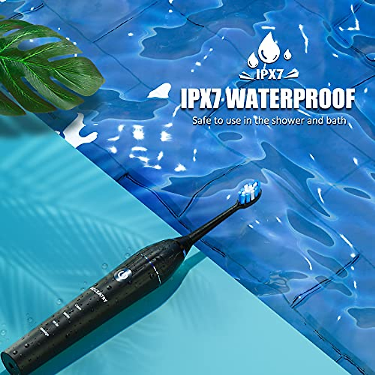 MOCEMTRY Sonic Electric Toothbrush with 10 Duponts Brush Heads, 33000 VPM, 4 Cleaning Mode, IPX7 Waterproof Electric Tooth Brush