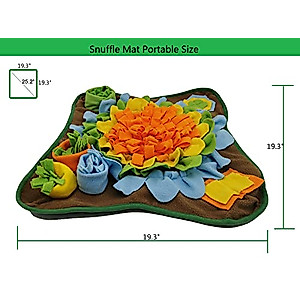 Alibuy Dogs Snuffle Mat Pet Feeding Mats Puppy Sniffing Pad,Cat Doggies Interactive Puzzle Toys for Multiple Breeds Encourages Natural Foraging Skills,Training and Stress Release (Orange)