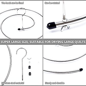 Cabilock Outdoor Rug 6Pcs Spiral Shaped Clothes Drying Rack Stainless Steel Laundry Hanger Quilt Blanket Hanger for Bed Sheet Blanket Coverlet Bath Towel Cord Organizer