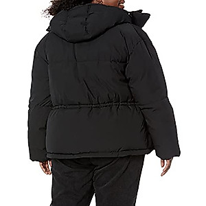 Amazon Essentials Women's Short Waisted Puffer Jacket (Available in Plus Size), Black, X-Small