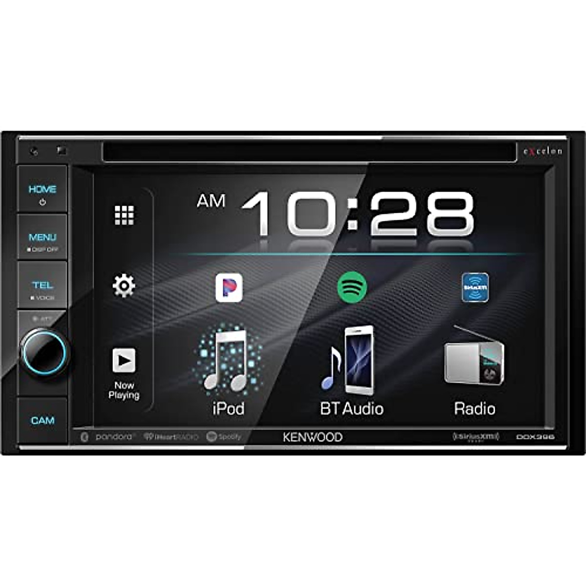 KENWOOD eXcelon DDX396BT Double DIN SiriusXM Ready Bluetooth in-Dash DVD/CD/AM/FM Car Stereo Receiver w/ 6.2" Touchscreen