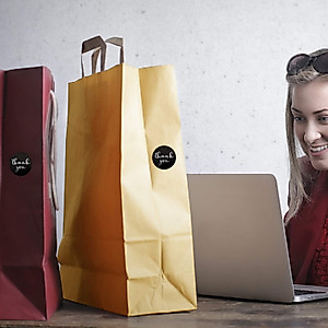 1.5'' Thank You Stickers, Thank You Stickers Labels, Round Small Business Stickers, Ideal for Bakery, Boutiques,Retailers & Small Business Owners, 500 Labels Per Roll