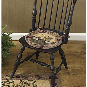 Park Designs Willow & Sheep Hooked Chair Pad