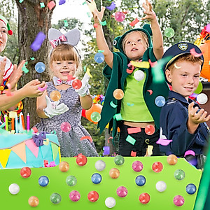 Hxezoc 24 Pcs Glitter Bouncy Balls for Kids, 32mm 6 Colors Rubber Bounce Balls Bulk for Party Favors, Goodie Bag Fillers, Easter Gift Bag Stuffers, Basket Stuffers, Classroom Prizes