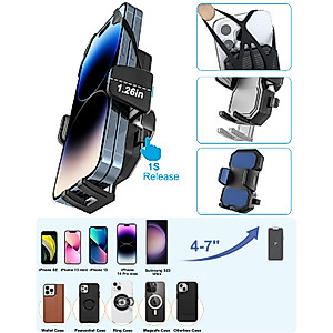 woleyi Gooseneck Spin Bike Phone Mount, Handlebar Clip Cell Phone Holder for Exercise Bicycle, Stationary Cycling, Stroller, Gym Treadmill, Mic Stand, for iPhone 15 Pro Max/14/13/12, 4-7" Smartphone