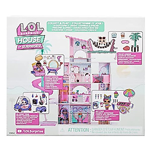 LOL Surprise OMG House of Surprises Vacay Lounge Playset with Leading Baby Collectible Doll with 8 Surprises, Dollhouse Accessories, Holiday Toy, Great Gift for Kids Ages 4 5 6+ Years Old & Collectors